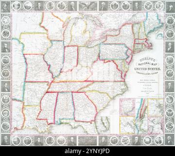 The 1848 Phelps National Map of the United States is a pocket-sized map ...