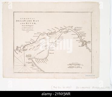 A chart of Delaware Bay and River Cartographic. Maps. 1779. Lionel ...