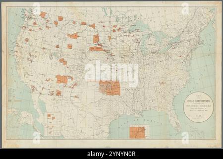 Map showing Indian reservations within the limits of the United States ...