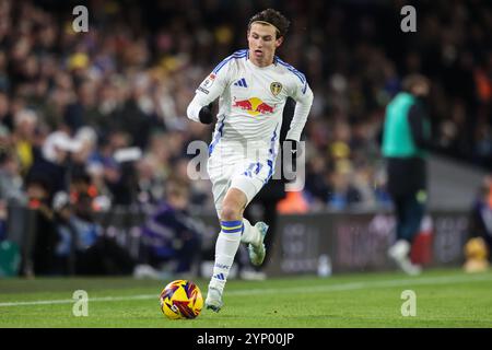 Brenden Aaronson of Leeds United breaks with the ball during the ...