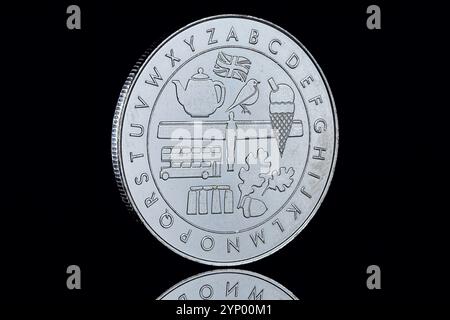 A To Z of Great Britain 10 pence coin completer medal Stock Photo - Alamy