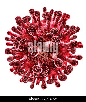Avian Influenza A Virus (H5N1/Bird Flu) Colorized transmission electron ...