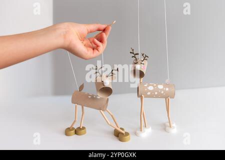 easy activity to do, reindeer toilet paper roll craft for kid and ...