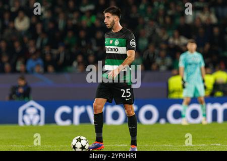 Goncalo Inacio of Sporting CP seen in action during the Liga Portugal ...