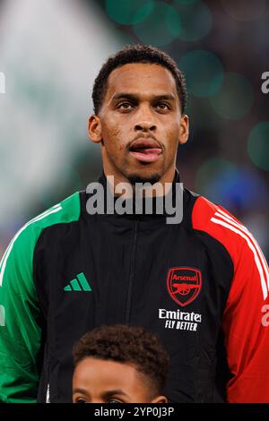 Jurrien Timber of Arsenal FC in action during the UEFA Champions League ...