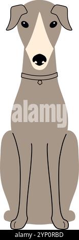 greyhound dog front view Stock Vector Image & Art - Alamy
