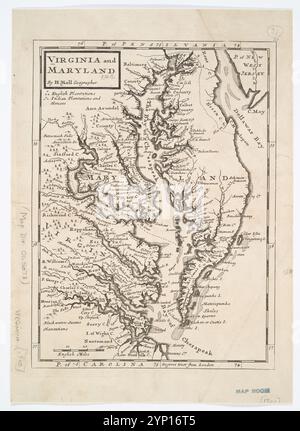 Virginia and Maryland 1732 by Moll, Herman, -1732 Stock Photo - Alamy