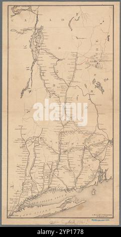 Map of New England 1860 Stock Photo - Alamy