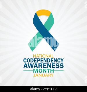 National Codependency Awareness Month January. Suitable for greeting ...