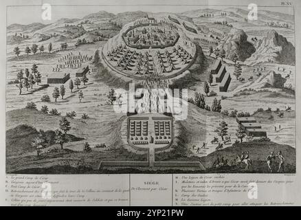 History of Gaul. Battle between Romans and Celts. Illuminated ...