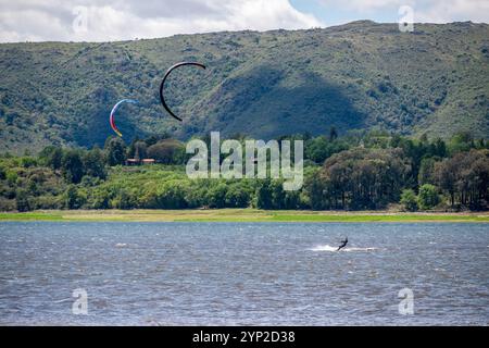 Kitesurfing, Kiteboarding action photos Stock Photo - Alamy
