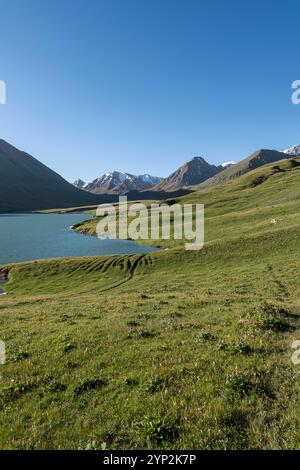 Beautiful view of hills under the clear sky Stock Photo - Alamy