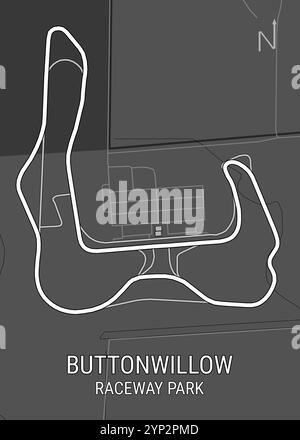 Map of the Buttonwillow Raceway Park in California. The map features a ...