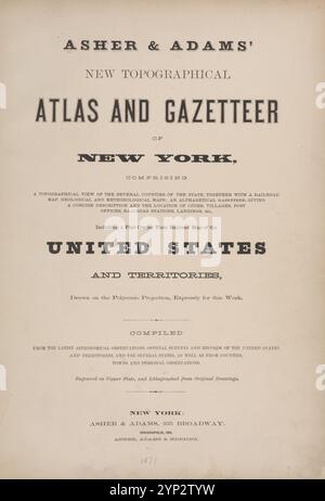 Asher & Adams' new topographical map of the state of New York: made ...
