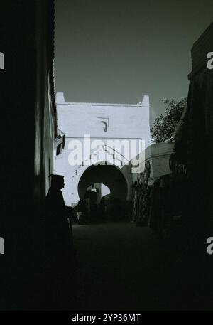 Architecture In the souk casbah in the old city of Marrakesh in Morocco ...