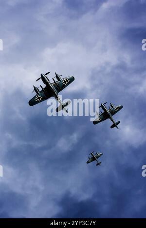 Aircraft from world war ii flying on mission Stock Photo - Alamy