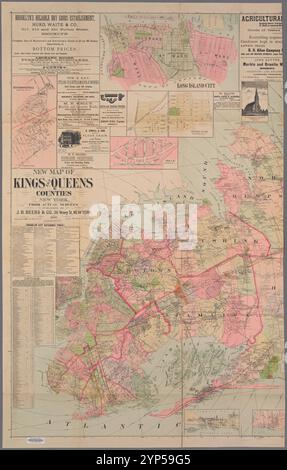 New map of Kings and Queens counties, New York :: from actual Surveys ...