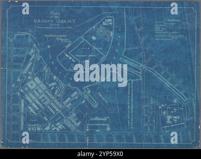 Plan of the U. S. Navy Yard, N. Y., showing improvements up to July 1 ...