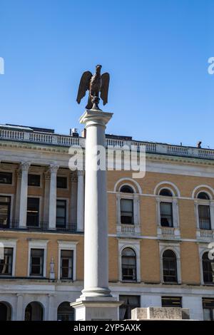 Monument outside the Massachusetts State House, in Beacon Hill, Boston ...
