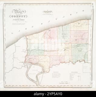 Map of the county of Niagara by Burr, David H., 1803-1875 Stock Photo ...