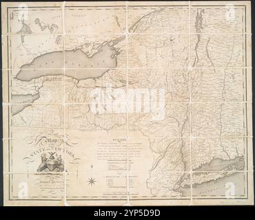 A map of the State of New York 1804 Stock Photo - Alamy