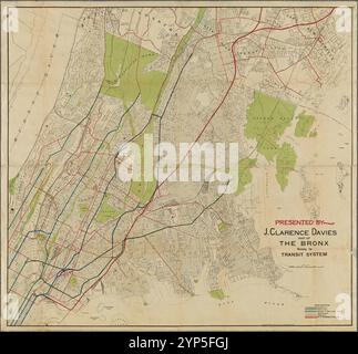 Map of the Bronx, showing the transit system. 1922. Cartographic. Maps ...