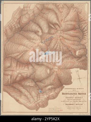 Adirondack Survey Sketch by Verplanck Colvin 1873 g Stock Photo - Alamy