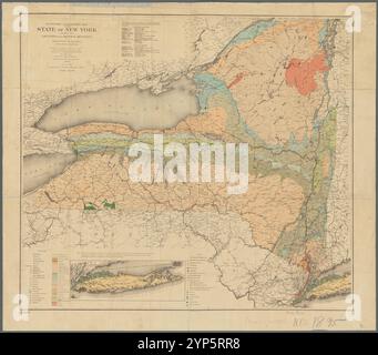 Economic and geologic map of the state of New York showing the location ...