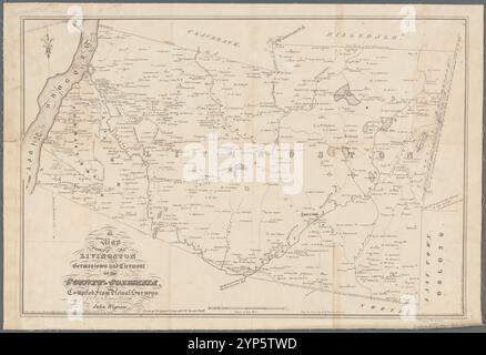Map of Livingston County, New York - from actual surveys Stock Photo ...