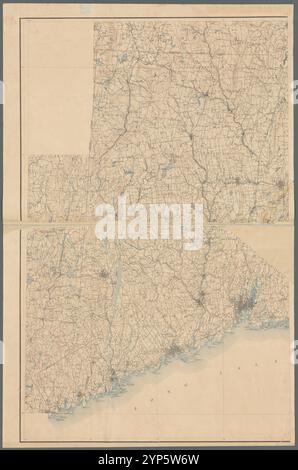 Map of Connecticut 1893 by Geological Survey (U.S Stock Photo - Alamy