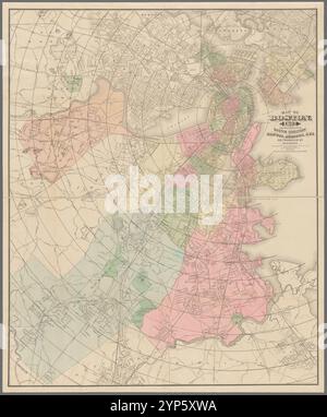 Map of Boston for 1885, published expressly for the Boston Directory by ...