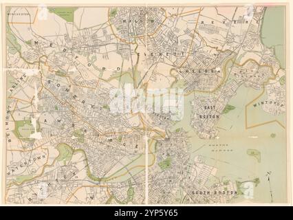 Boston and surroundings 1894 Stock Photo - Alamy