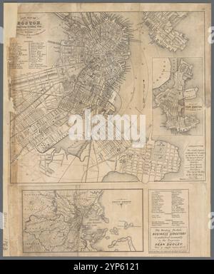 New map of Boston, comprising the whole city, with the new boundaries ...