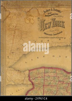 Asher & Adams' new topographical map of the state of New York: made ...