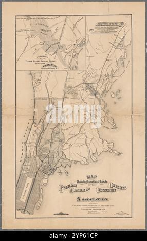 Map showing location of lands of the Pelham Manor and Huguenot Heights ...