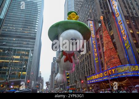 The Beagle Scout Snoopy giant balloon flown during 99th annual 2025 ...