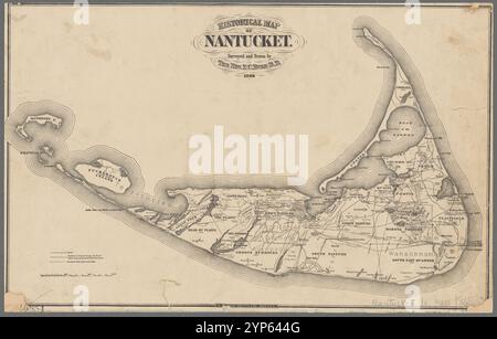 Historical map of Nantucket , Nantucket Mass., Maps, Nantucket Island ...