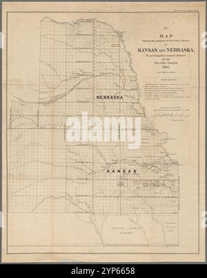 Map showing the progress of the public surveys in the territories of ...