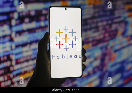 In this photo illustration, the Software One logo is seen displayed on ...