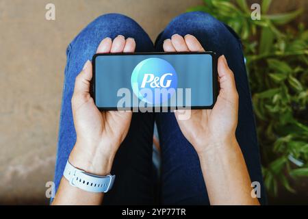 In this photo illustration, The Procter & Gamble Company logo is ...