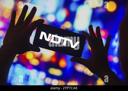 In this photo illustration, the logo of Indian supply chain company ...