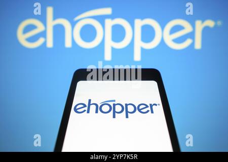 In this photo illustration, the eHopper logo is displayed on a ...