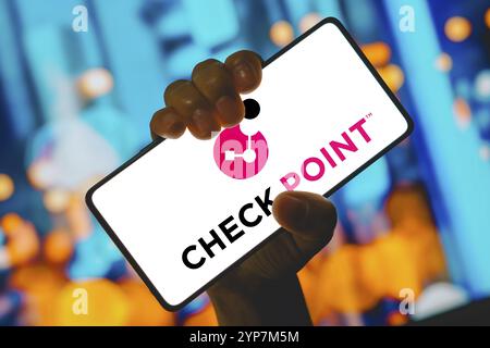 In this photo illustration, the Check Point Software Technologies logo ...