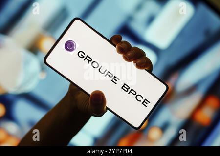 In this photo illustration, the Groupe BPCE logo is displayed on a ...