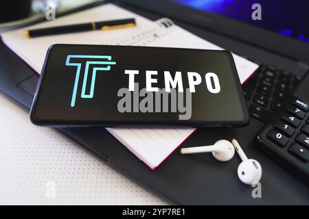 In this photo illustration, the Tempo Automation logo is displayed on a ...