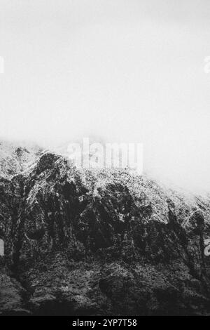 A scenery of the Wanaka region covered in snow, South Island, New ...