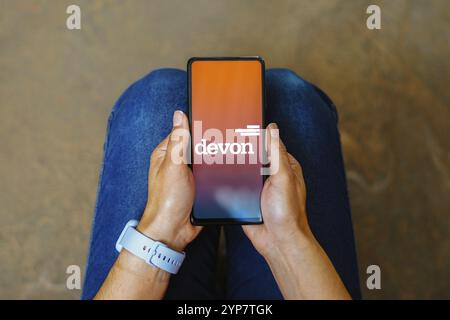 In this photo illustration, the logo of British energy company Kistos ...