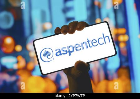 (AspenTech) logo is displayed on a smartphone screen Stock Photo - Alamy