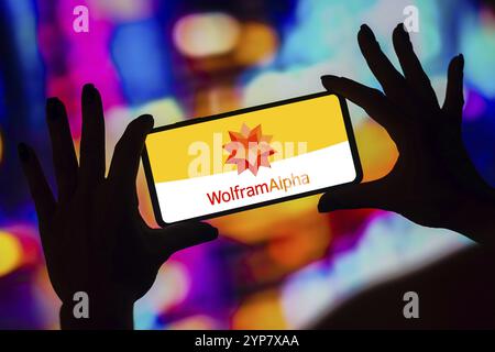In this photo illustration, the Wolfram Alpha logo is seen displayed on ...