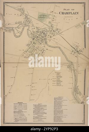 Plan of Champlain Village; Champlain Subscriber's Business Directory ...